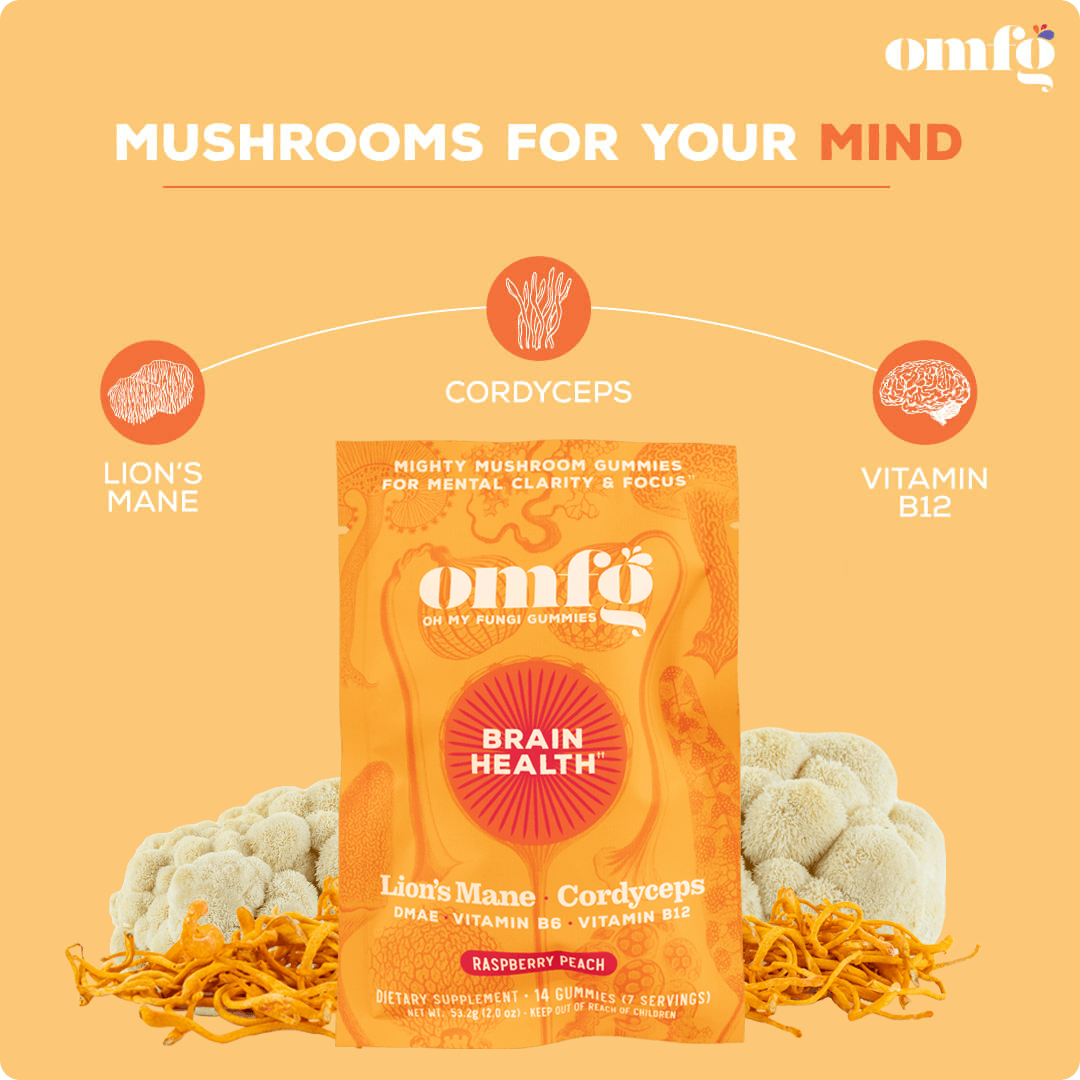 Brain Health Mushroom Gummies | Lion's Mane, Cordyceps | Nootropics | OMFG – OMFG Gummies